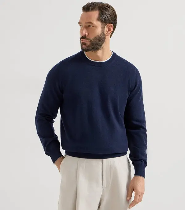 Brunello Cucinelli Cashmere Crew-neck Sweater - Blue