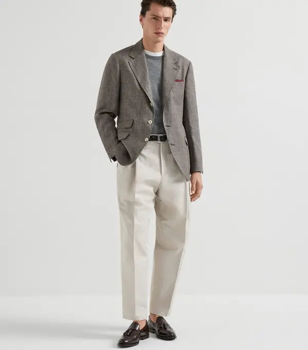 Brunello Cucinelli Cashmere-silk Crew-neck Sweater - Grey