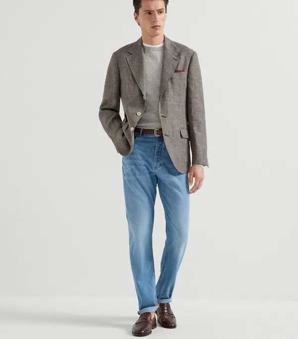 Brunello Cucinelli Cashmere-silk Crew-neck Sweater - Grey