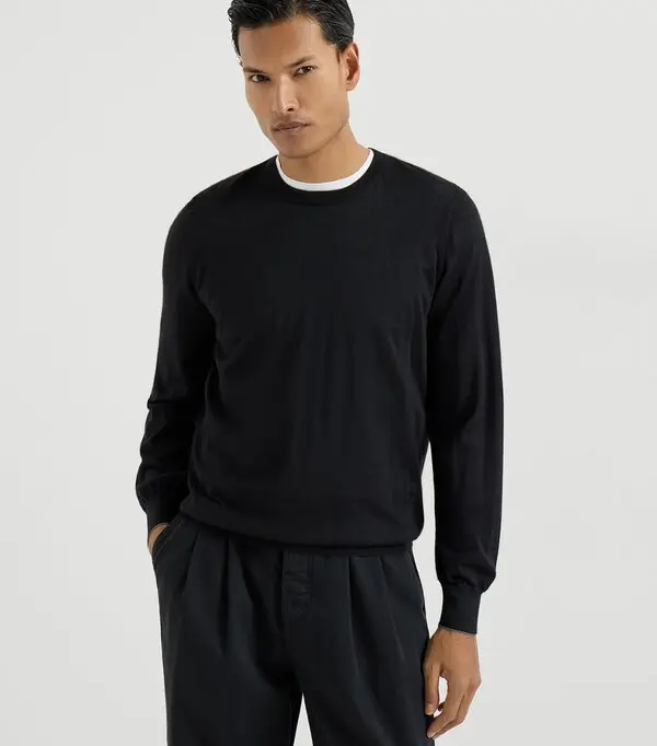 Brunello Cucinelli Cashmere-silk Crew-neck Sweater