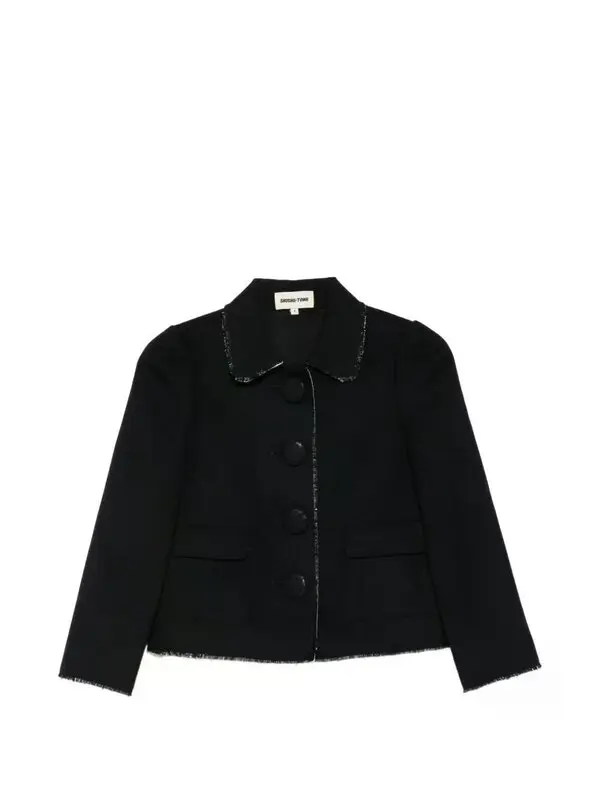SHUSHU/TONG Frayed Collared Jacket