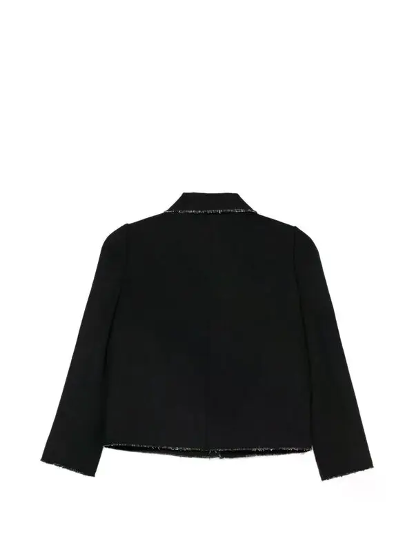 SHUSHU/TONG Frayed Collared Jacket