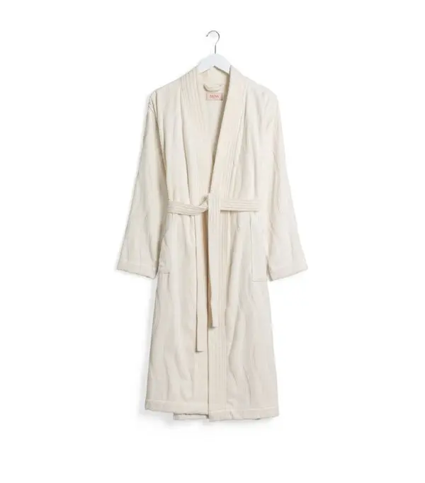 BAINA Organic Cotton Sulis Bathrobe - Ivory