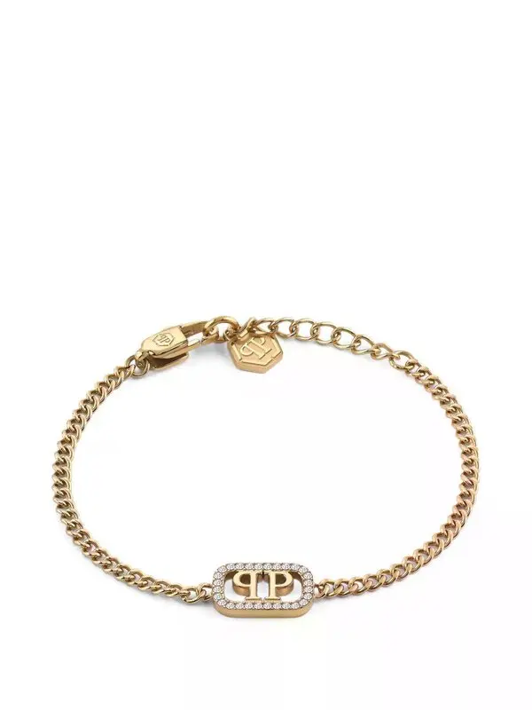 Philipp Plein Lettering Crystal Bracelet - Gold