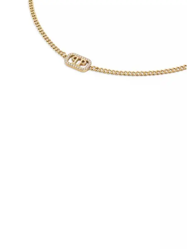 Philipp Plein Crystal Lettering Necklace