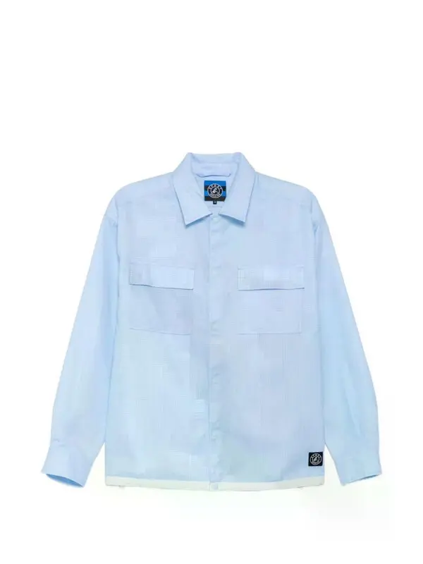 AGNES B. Logo-patched Checked Shirt