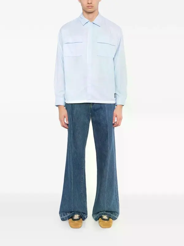 AGNES B. Logo-patched Checked Shirt