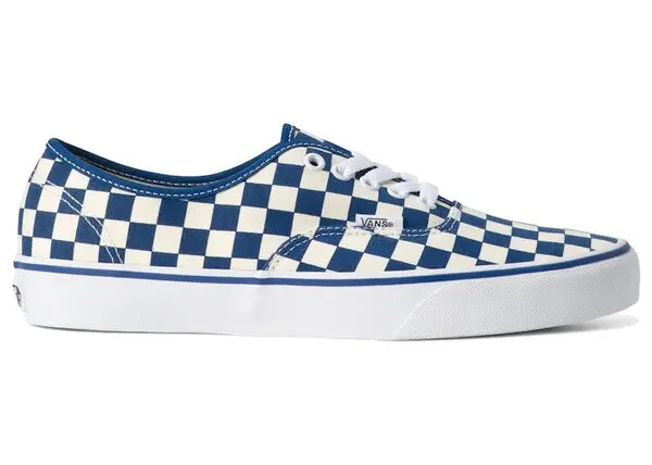 VANS Authentic Checkerboard Sneakers - True Blue/white