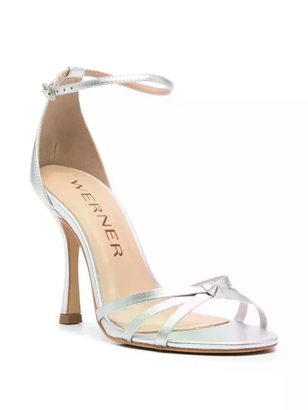 WERNER Knotted Strap Sandals - Silver