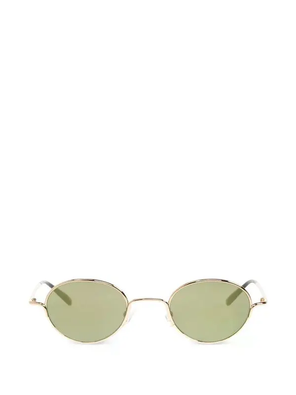 Alexander McQueen Oval-frame Sunglasses - Gold