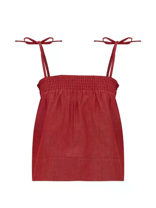 A.p.c. Tie-strap Smocked Top