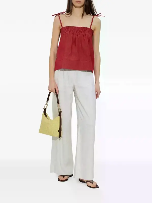 A.p.c. Tie-strap Smocked Top