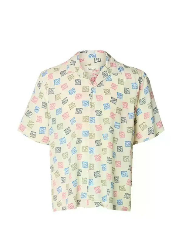 SELECTED Stamps Print Shirt