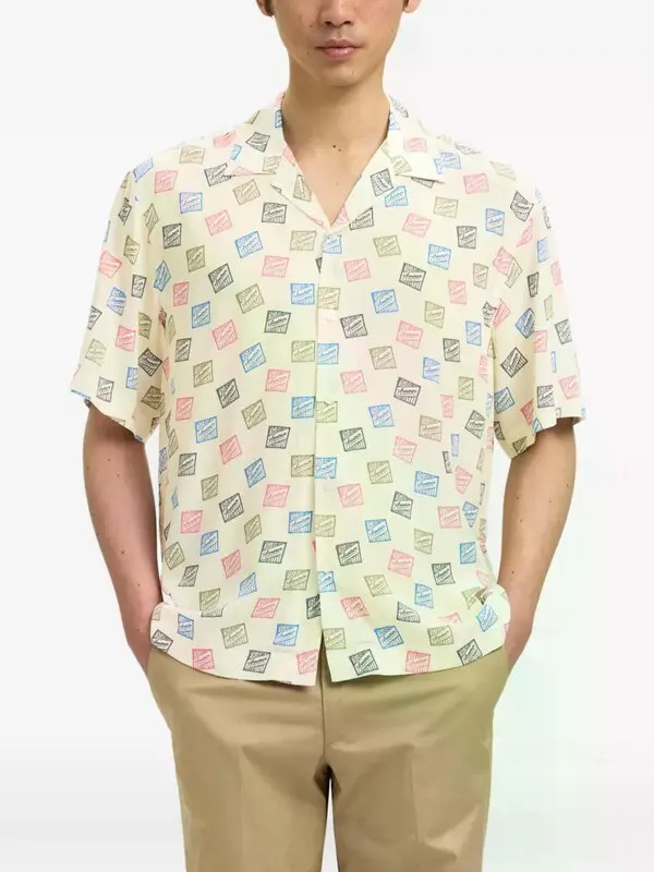 SELECTED Stamps Print Shirt