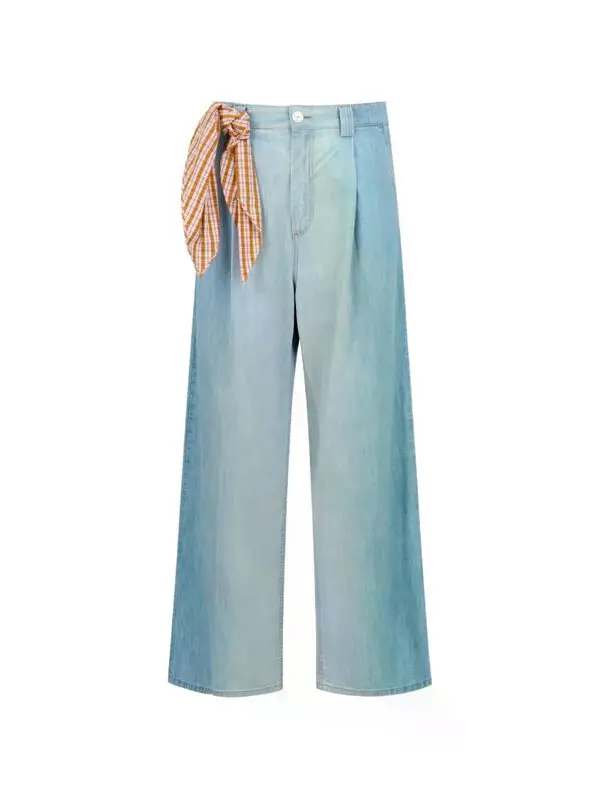 Marni Pleats Foulard Wide Leg Trousers