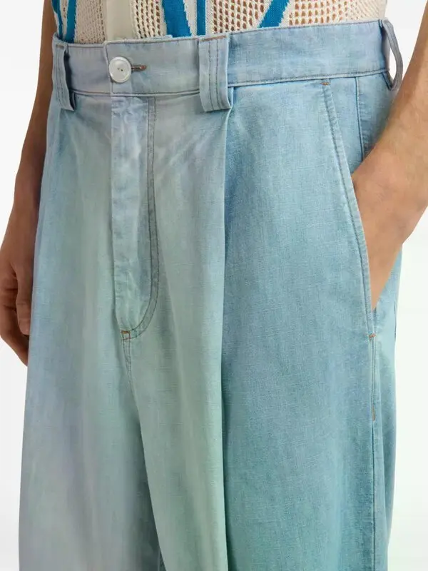 Marni Pleats Foulard Wide Leg Trousers