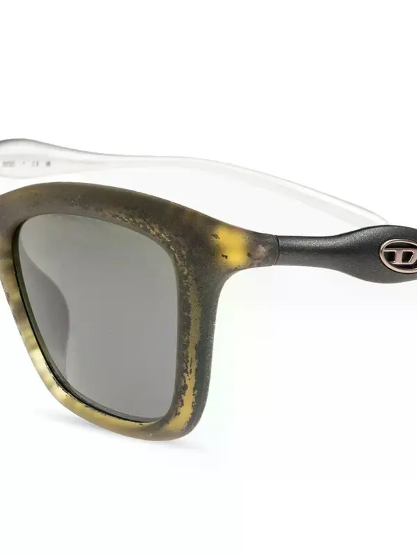 DIESEL® Rectangle Frame Sunglasses