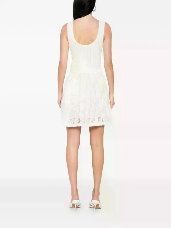 Simkhai Pleated Lace Mini Dress