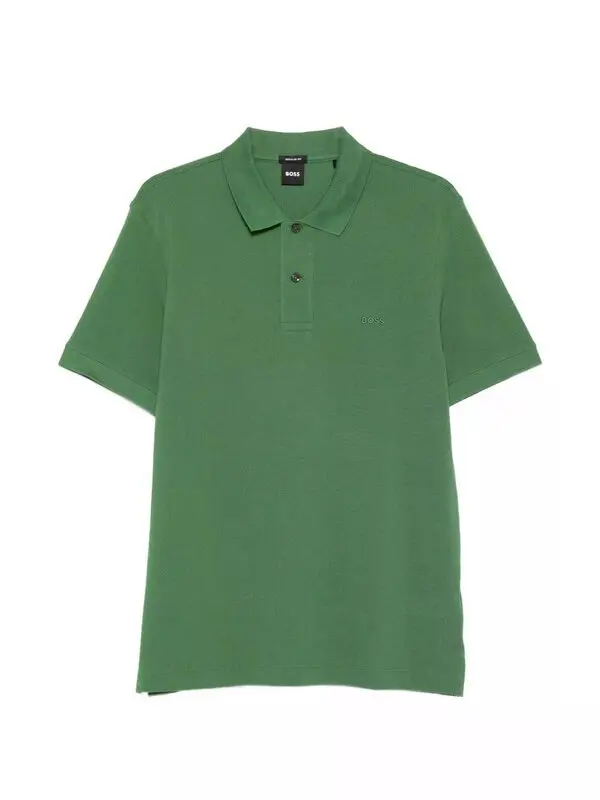 BOSS Pallas Button Embroidered Polo Shirt
