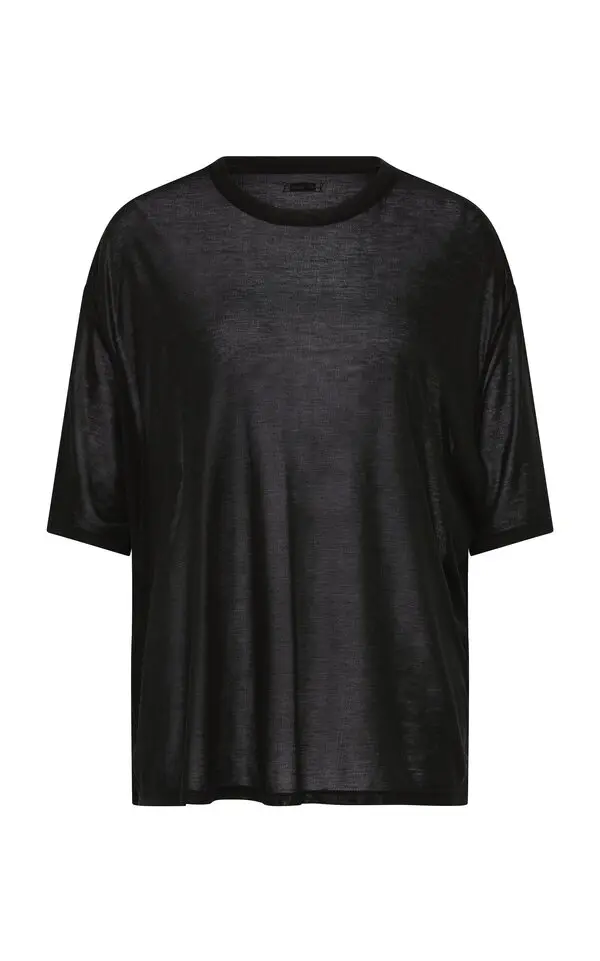 ST. AGNI Relaxed Tencel Jersey T-shirt - Black