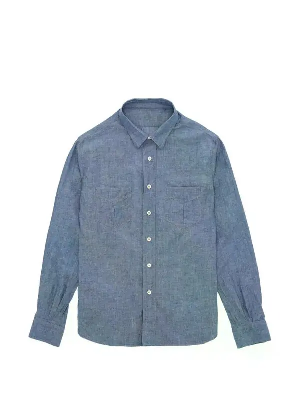 FORTELA Osumi Chambray Cotton Shirt - Blue
