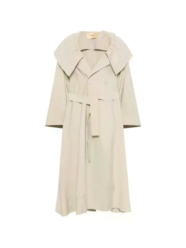 CURIEL Belted Double-breasted Coat