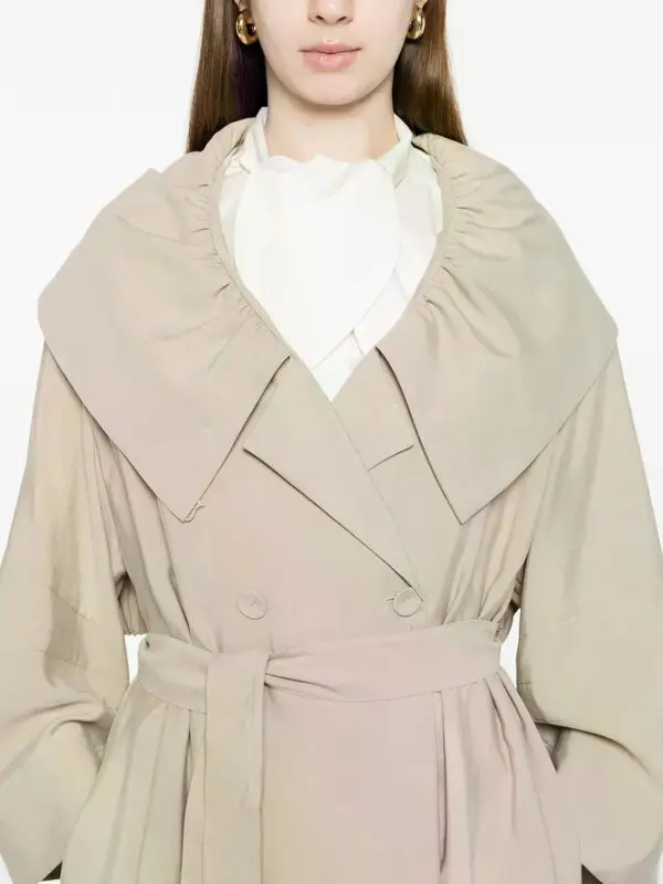 CURIEL Belted Double-breasted Coat