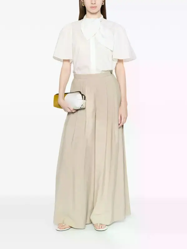 CURIEL Pleated Palazzo Pants