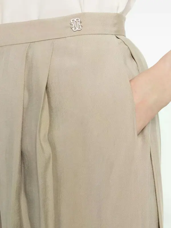 CURIEL Pleated Palazzo Pants