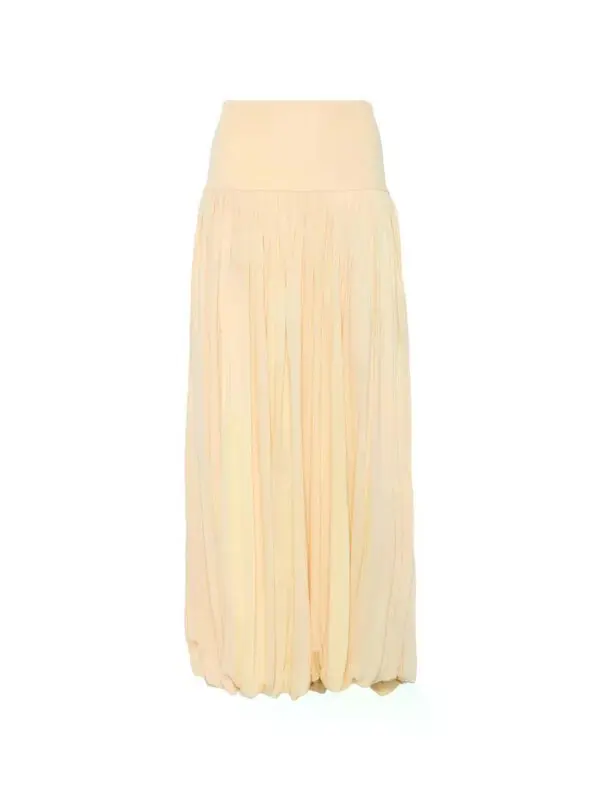 TOTEME Gathered Midi Skirt - Neutrals