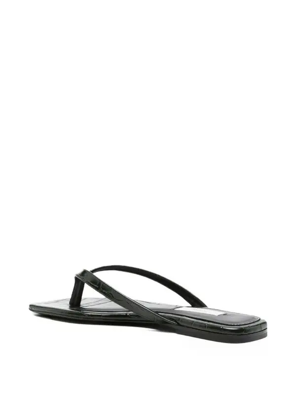 TOTEME Croc-embossed Flip Flops
