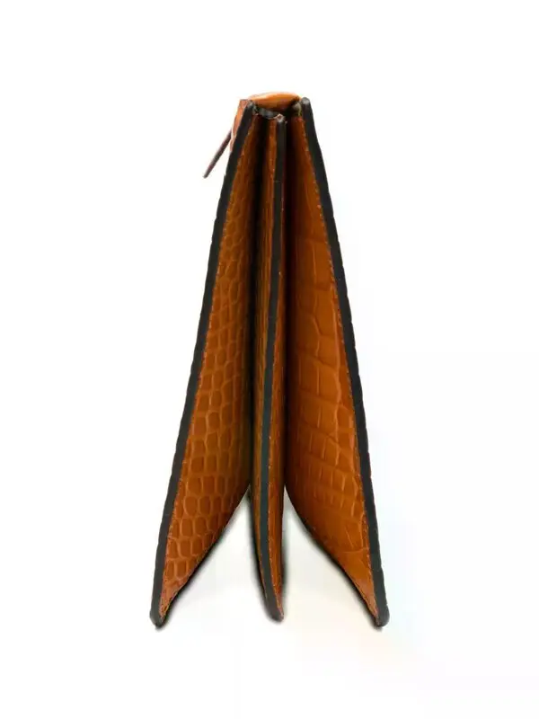TOTEME Croco-embossed Threefold Clutch - Orange