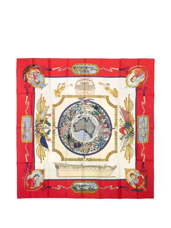 Hermès Silk Scarf - Red