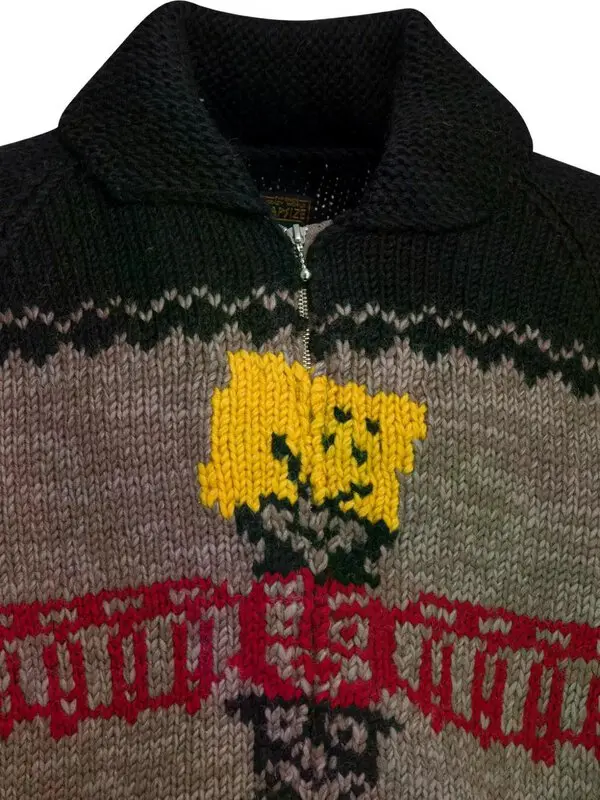 Kapital Patterned Zip-up Cardigan