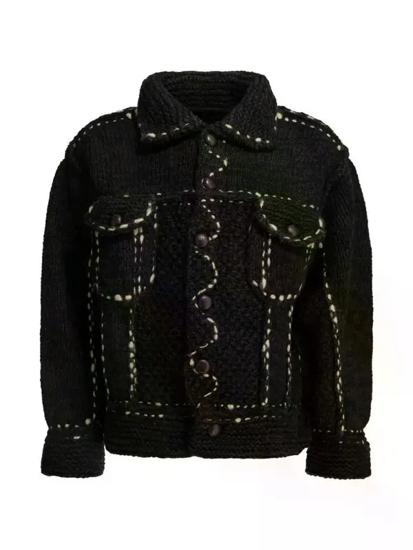 Kapital Button Trim Wool Cardigan