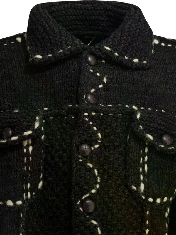 Kapital Button Trim Wool Cardigan