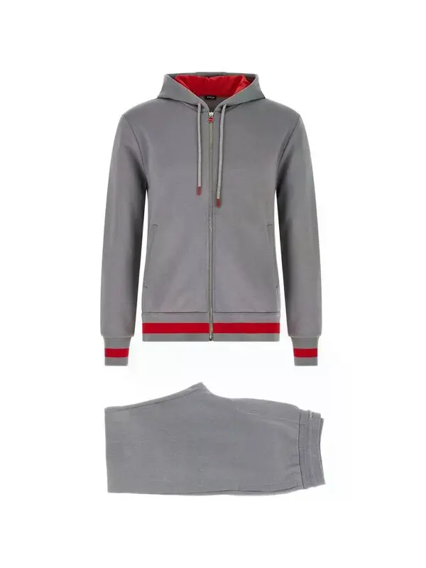 Kiton Contrast-band Tracksuit - Grey