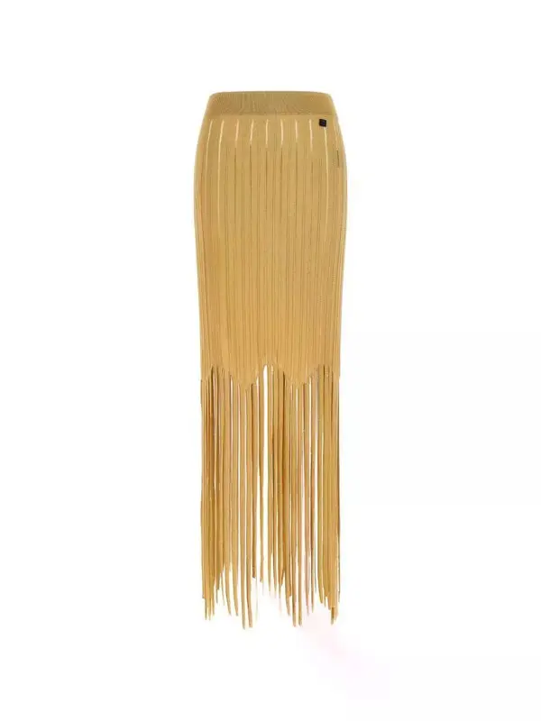 Balmain Midi Fringed Skirt