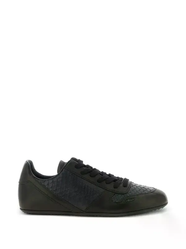 Rick Owens Minimal Leather Sneakers - Black