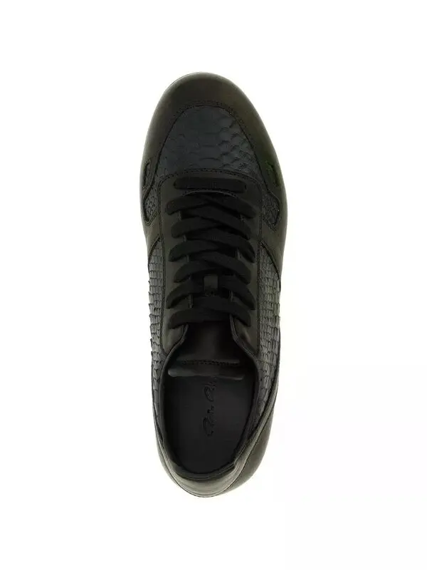 Rick Owens Minimal Leather Sneakers - Black