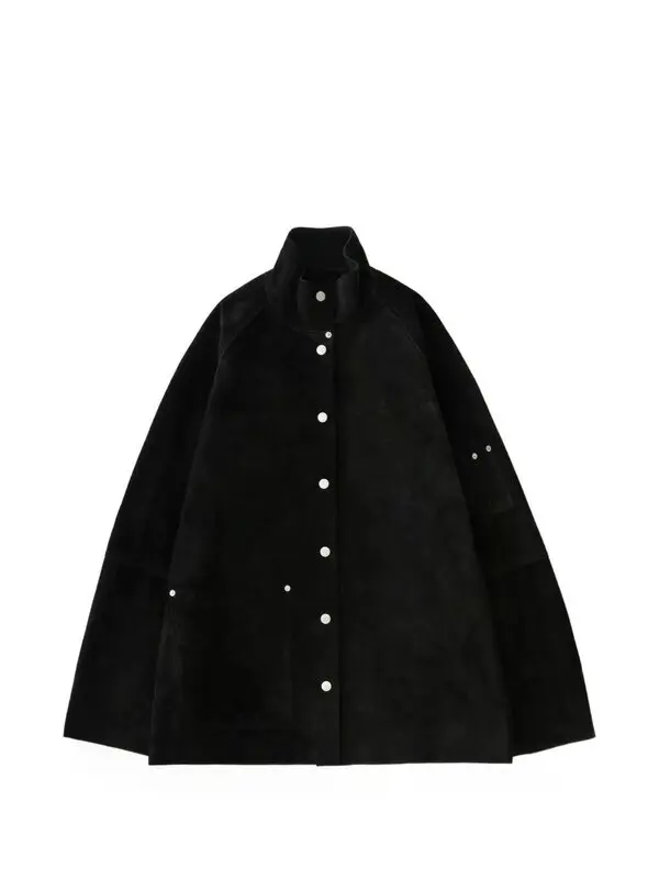 Studio Nicholson Press-stud Suede Jacket - Black