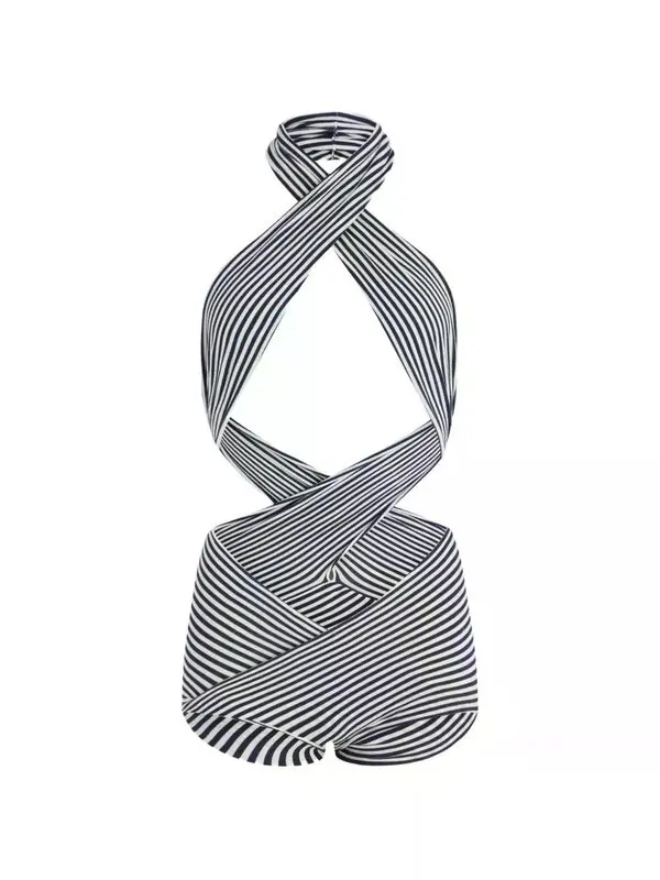 JEAN PAUL GAULTIER Striped Jumpsuit - White