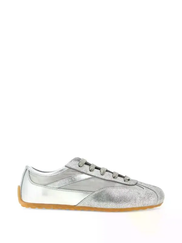 Alexander McQueen Embossed-logo Sneakers - Silver