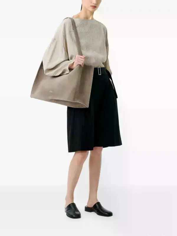 Studio Nicholson Creon Belted Pleated Shorts - Black
