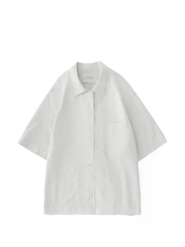 Studio Nicholson Delos Point-collar Pocket Shirt - Neutrals
