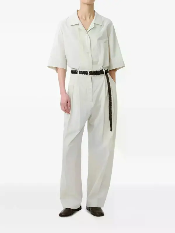 Studio Nicholson Delos Point-collar Pocket Shirt - Neutrals
