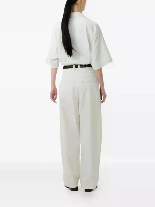Studio Nicholson Delos Point-collar Pocket Shirt - Neutrals