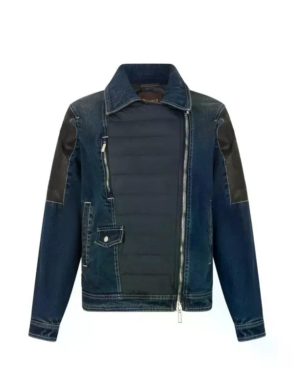MOORER Denim Insert Padded Jacket