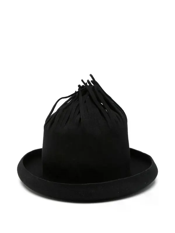 Yohji Yamamoto Fringed Round Crown Hat