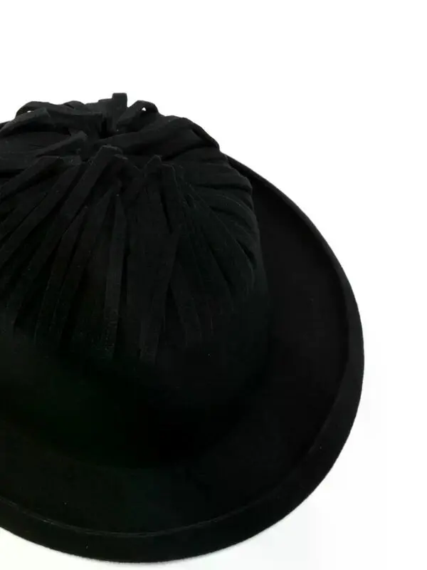Yohji Yamamoto Fringed Round Crown Hat